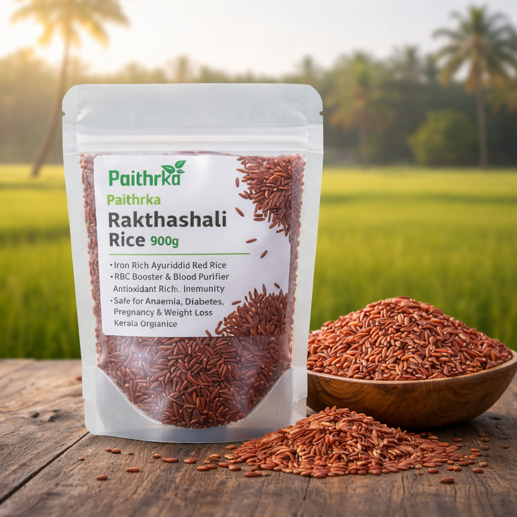 Paithrka Rakthashali Rice 900gm – Paithrka natural food
